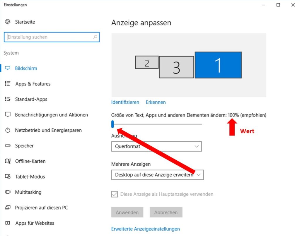 Windows 10 - Skalierung anpassen, Text, Apps und andere Elemente - DVision